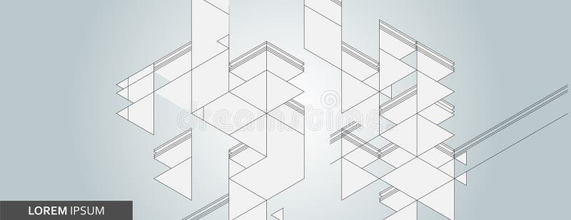 Banner Design with Abstract Polygonal Background. Connecting Dots and ...