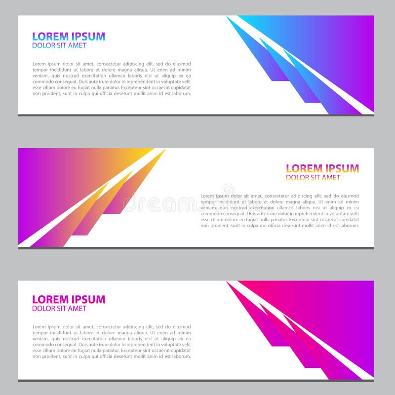 Banner Design with Gradient Colors.modern Template Design Stock ...