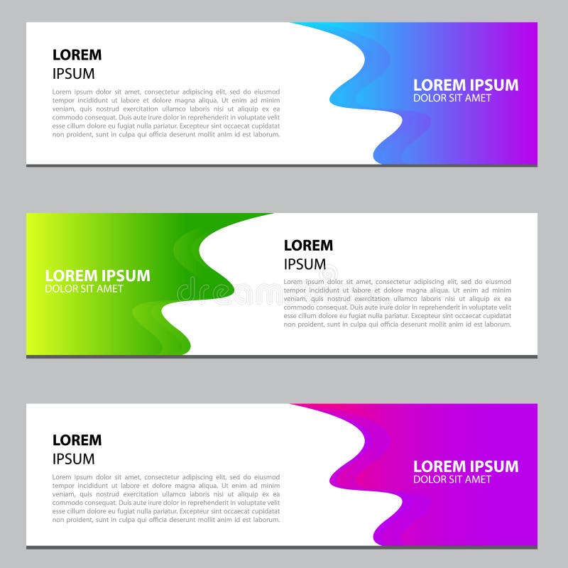 Banner Design with Gradient Colors.modern Template Design Stock ...
