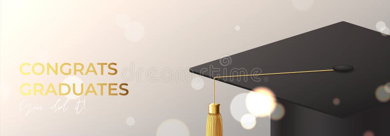 Banner for Design of Graduation Stock Vector - Illustration of graphic ...