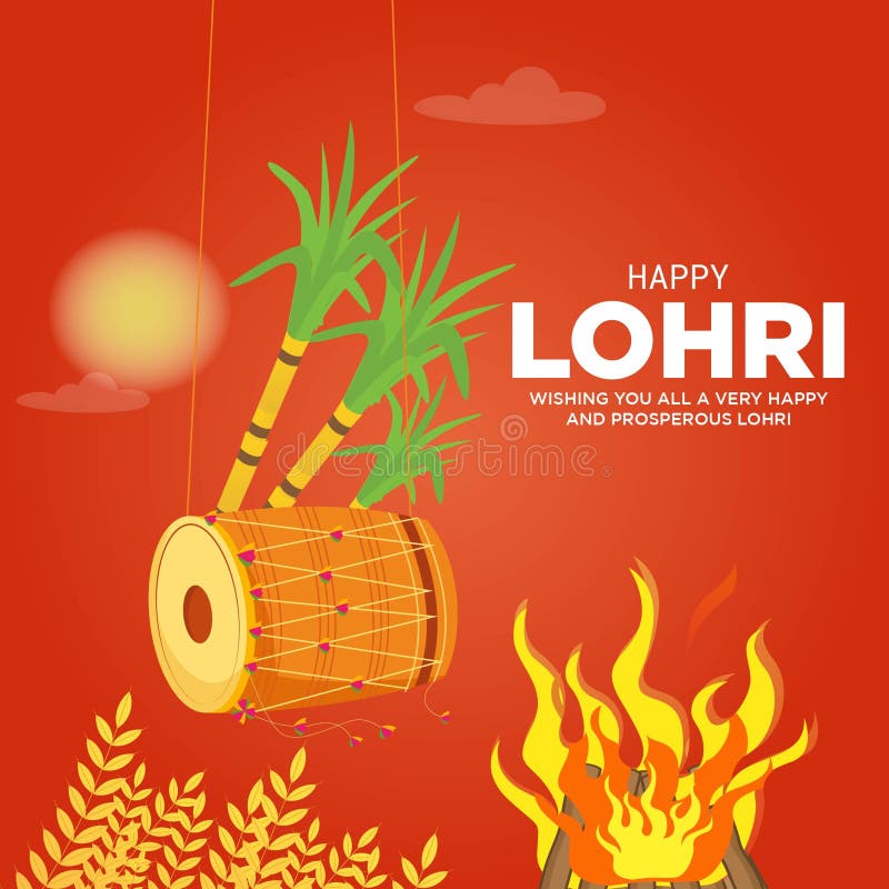 Banner Design of Happy Lohri Stock Vector - Illustration of floral ...