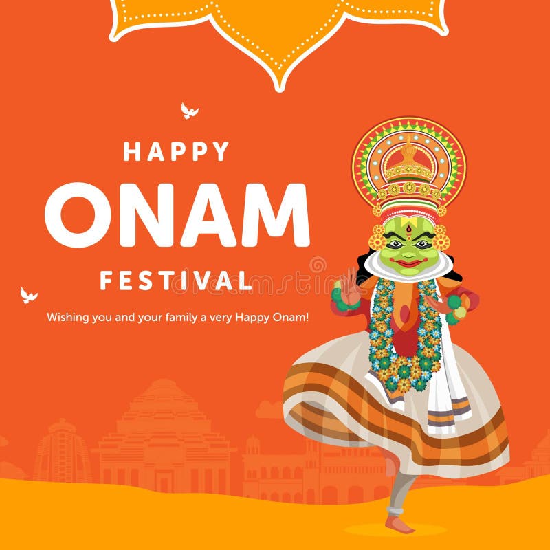 Banner Design of Happy Onam Stock Vector - Illustration of decorative ...