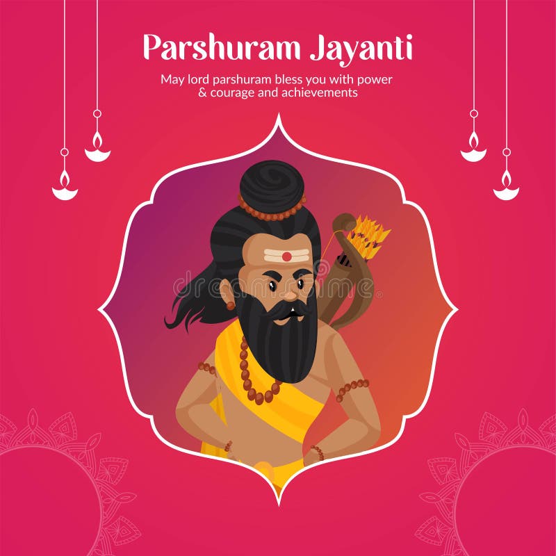 Banner Design of Happy Parshuram Jayanti Stock Vector - Illustration of ...