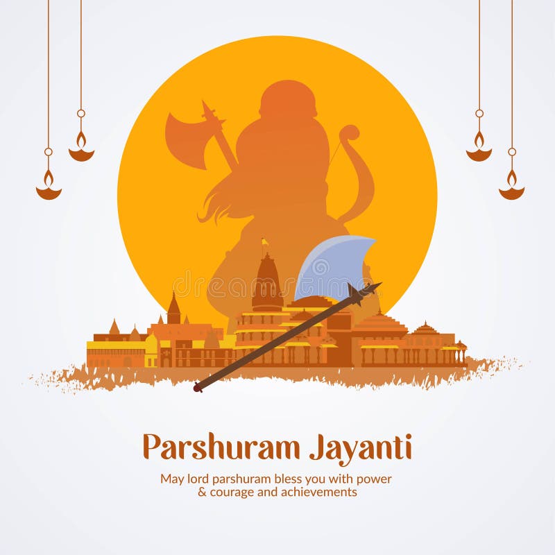 Banner Design of Happy Parshuram Jayanti Stock Vector - Illustration of ...