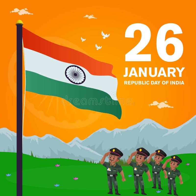 Banner Design of Happy Republic Day Stock Vector - Illustration of ...