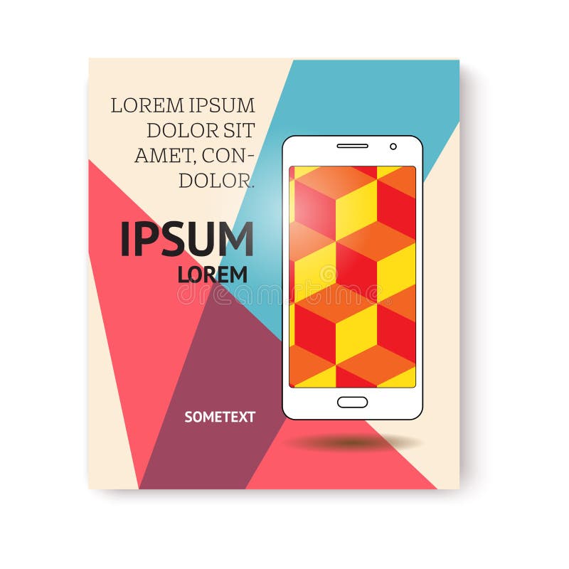 Banner Design with Mobile Phone Stock Vector - Illustration of element ...