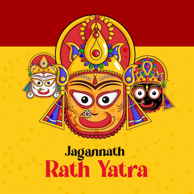 Banner Design of Rath Yatra Festival Stock Vector - Illustration of ...