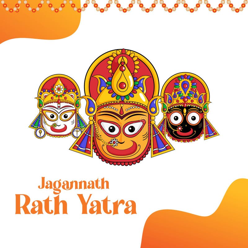 Banner Design of Rath Yatra Festival Stock Vector - Illustration of ...