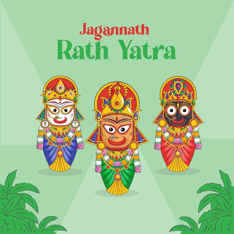 Banner Design of Rath Yatra Festival Stock Vector - Illustration of ...