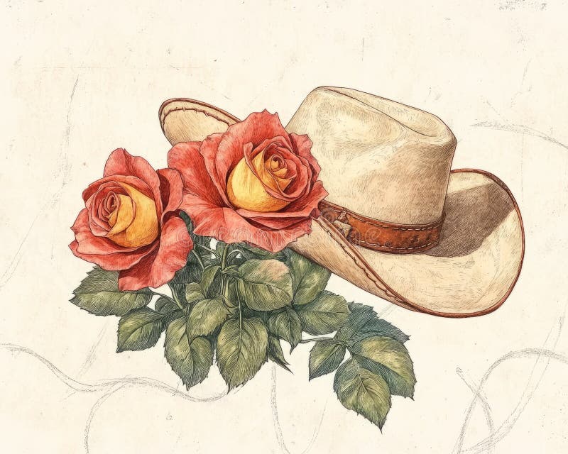 Banner Design: Scattered Composition of Peace Roses Stock Illustration ...