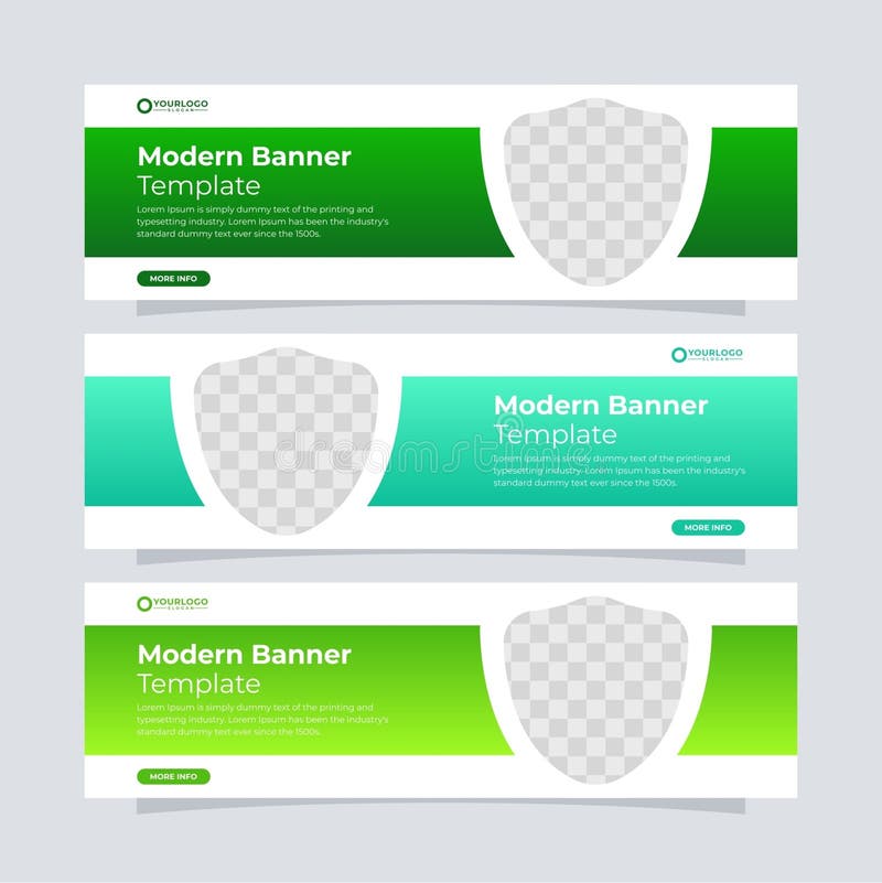 Banner Design Template. Full Colors Gradient Banners Stock Vector ...