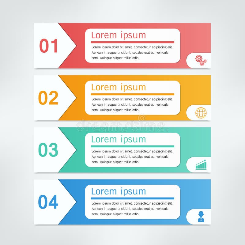 Banner Design Template Infographics Stock Vector - Illustration of ...