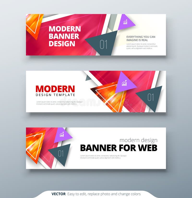 Banner Design Vector Abstract Geometric Design Banner Web Template ...