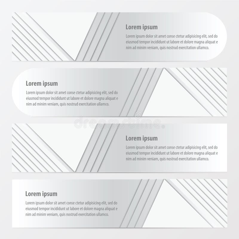 Banner design white color stock vector. Illustration of menu - 65662336