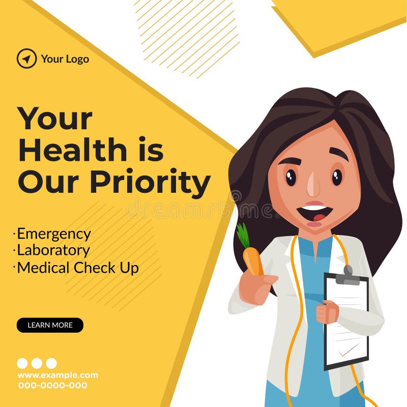 Banner Design of Your Health is Our Priority Stock Vector ...