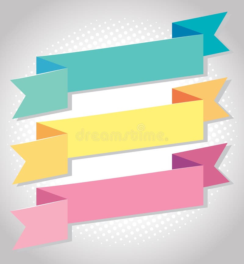 Banner Designs in Three Colors Stock Vector - Illustration of abstract ...