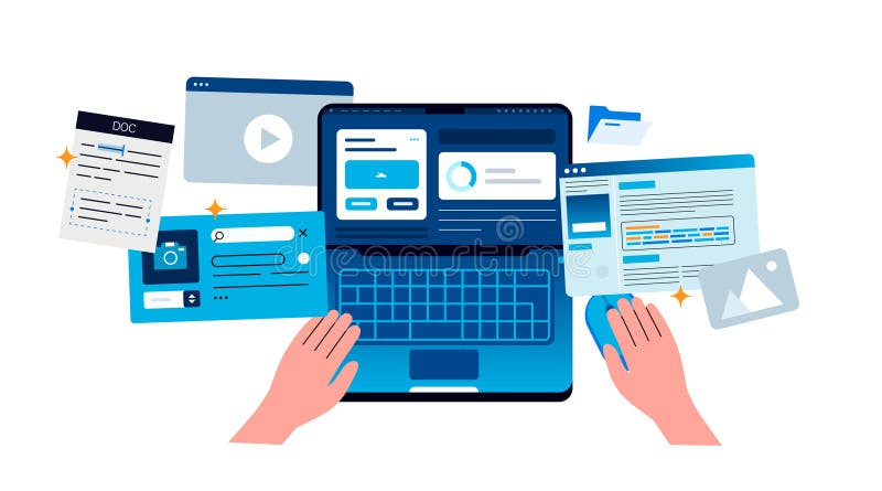 Banner for Digital Marketing Stock Illustration - Illustration of ...