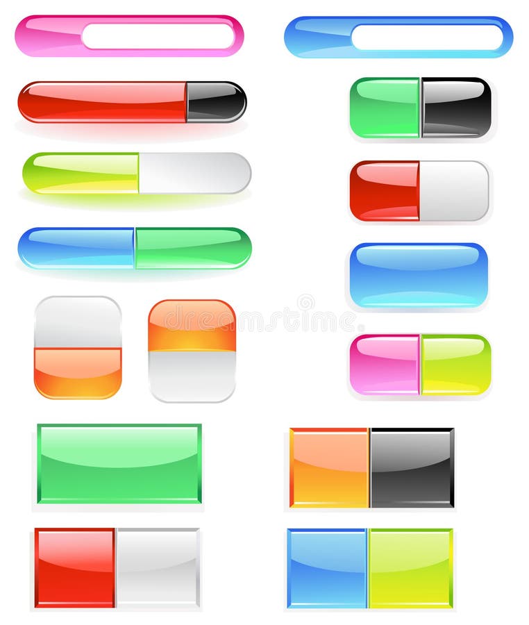 Banner is Divided into Two Buttons Stock Vector - Illustration of ... Banner is Divided into Two Buttons Stock Vector - Illustration of ...