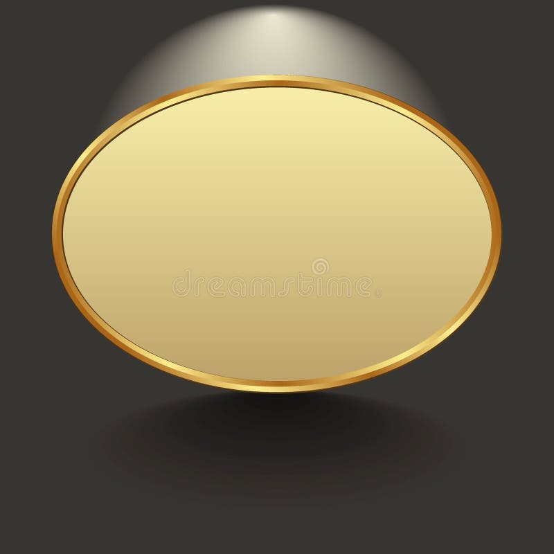 Banner dourado ilustração do vetor. Ilustração de painel - 165908286