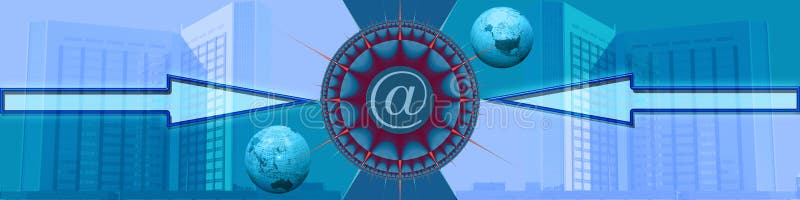 Banner World Wide Communication Stock Illustration - Illustration of ...