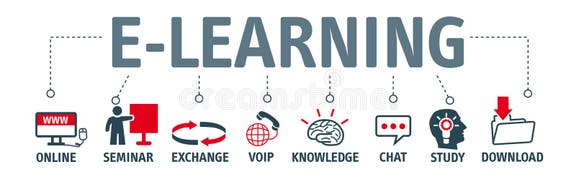 Banner E-learning Concept Illustration Stock Illustration ...