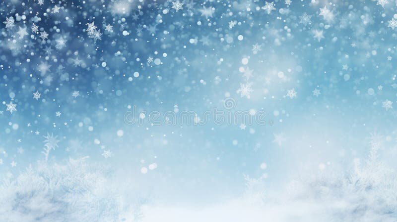 Banner with Empty Snowy Background a Lot of Copy Space. AI Generated ...