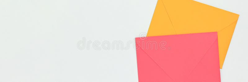 Banner with Envelopes on a Blue Background. Stock Photo - Image of ...