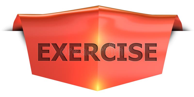 Banner exercise stock illustration. Illustration of banner - 111789899