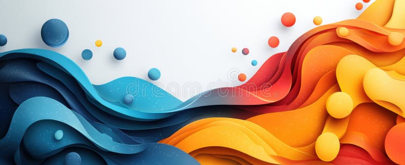 Vibrant Banner Background with Colorful Flowing Waves and Abstract ...