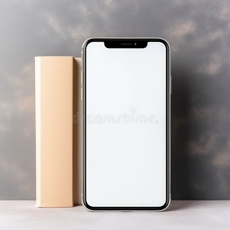 Banner Featuring Phone and Book Mockup Stock Illustration ...