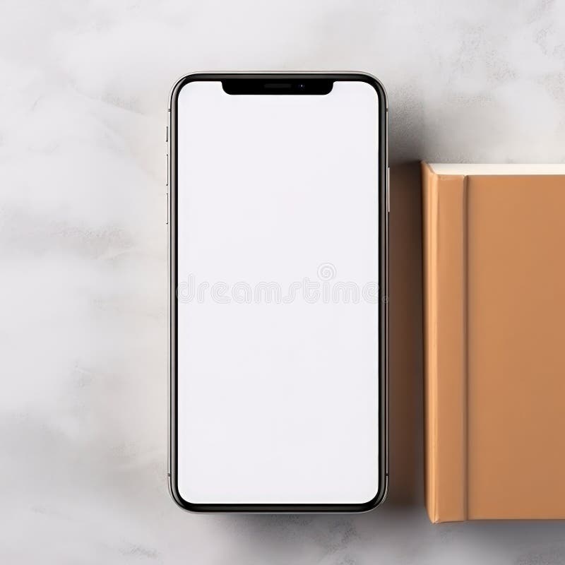 Banner Featuring Phone and Book Mockup Stock Illustration ...