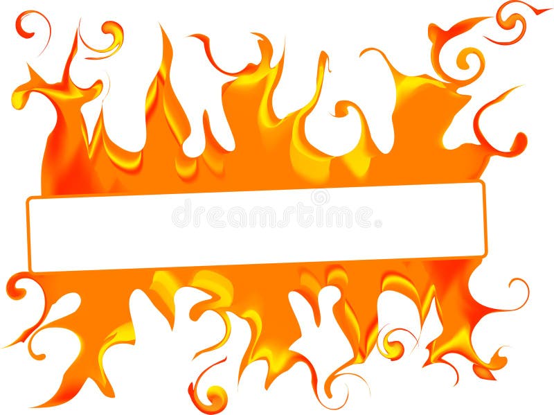 Banner with fire stock vector. Illustration of paper, light - 5560811