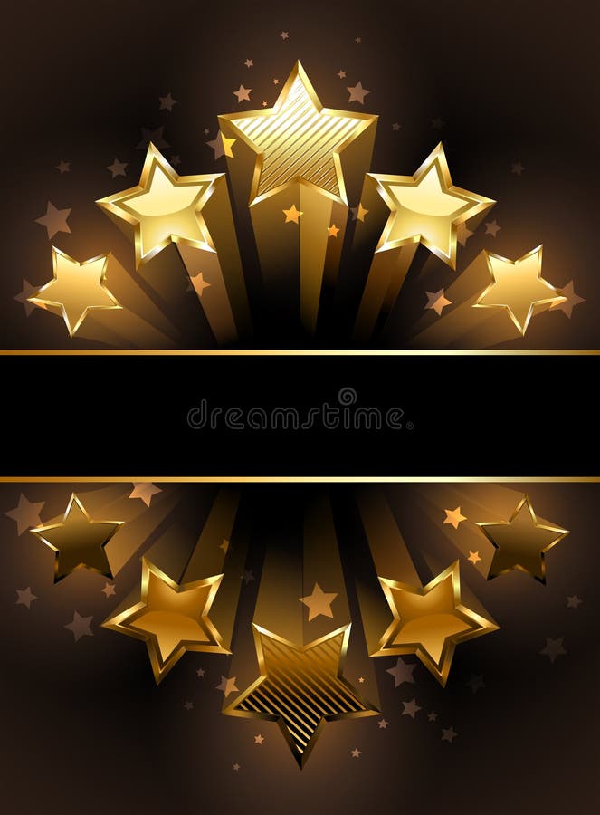 Banner with five stars stock vector. Illustration of five - 65173843