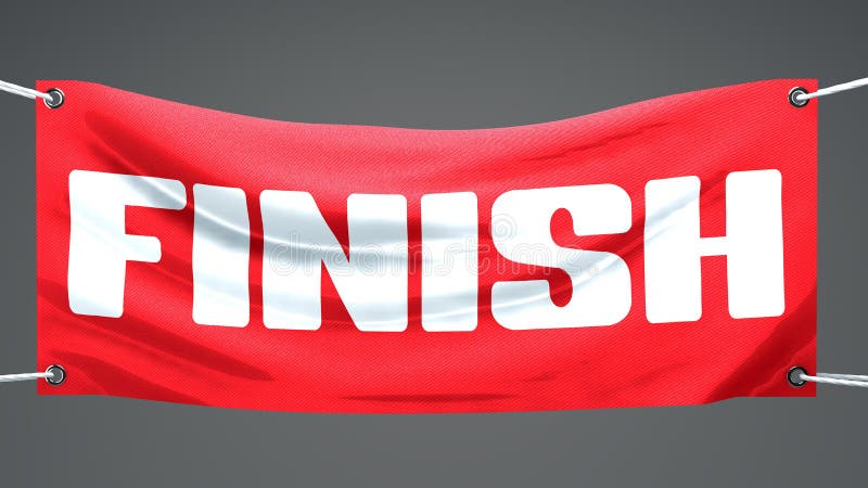 Banner Flag Arrival, Milestone Stock Illustration - Illustration of ...