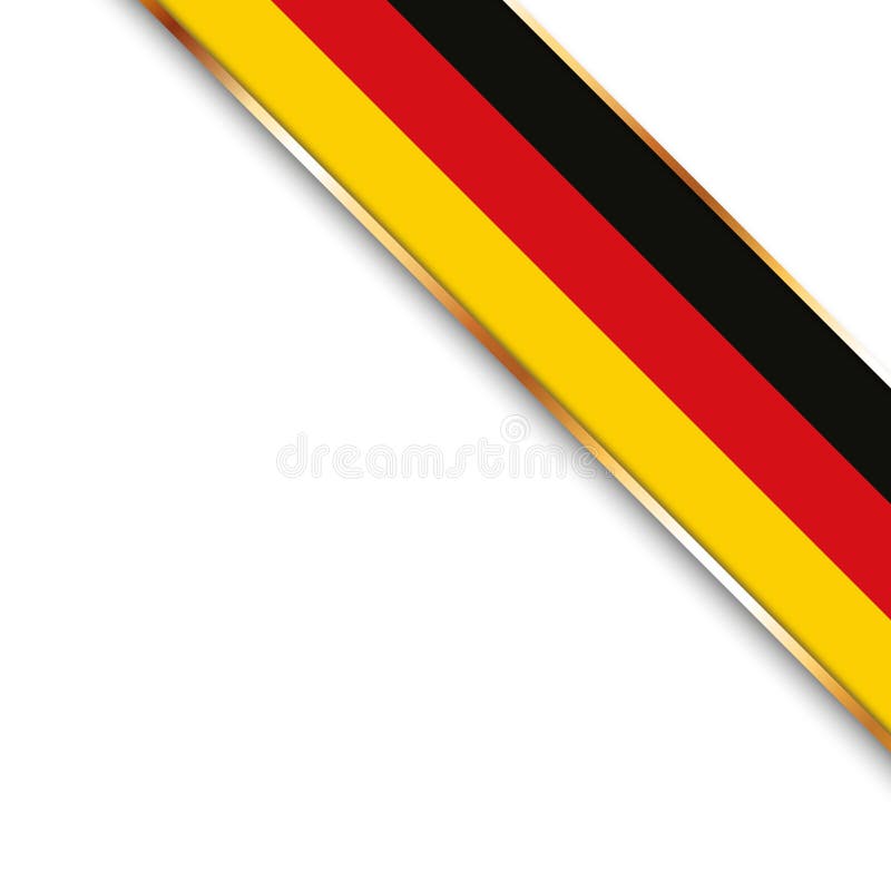 Banner with Flag of Germany, Corner Banner with Gold Frame Stock Vector ...