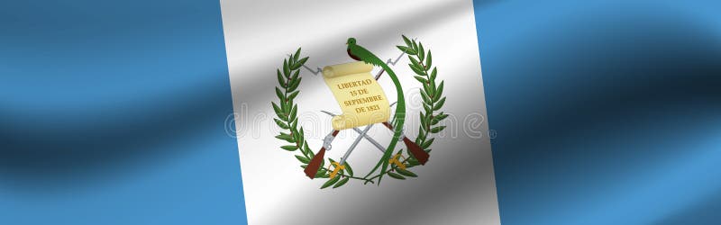 Banner with the Flag of Guatemala. Fabric Texture of the Flag of ...