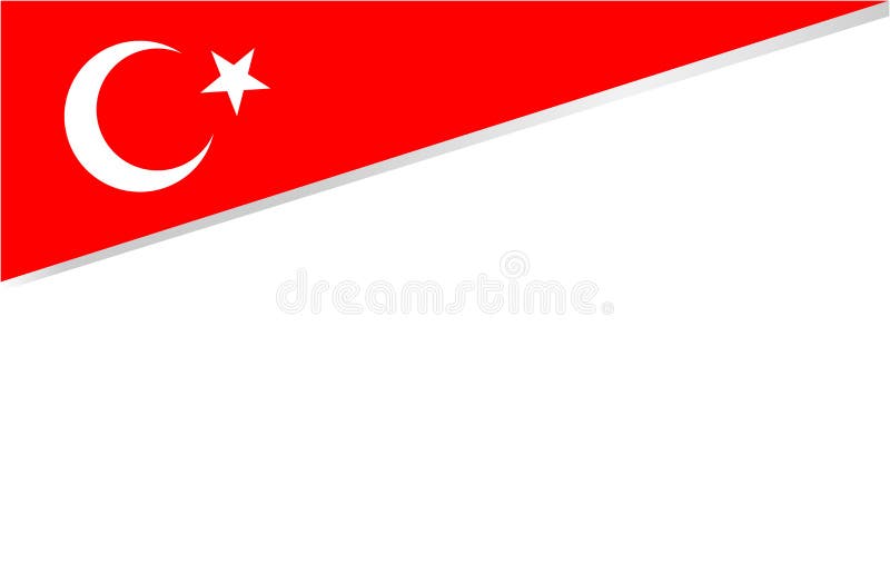 Turkish Flag Corner Symbol Border Frame. Stock Vector - Illustration of ...