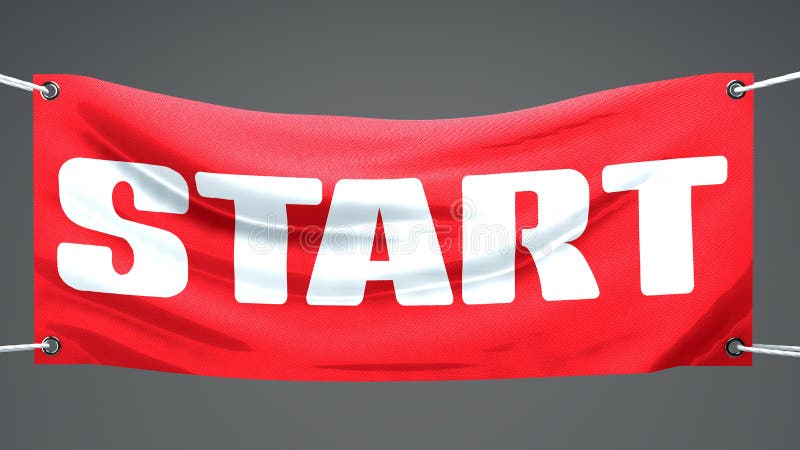 Banner flag start, stock illustration. Illustration of arrival - 50671809