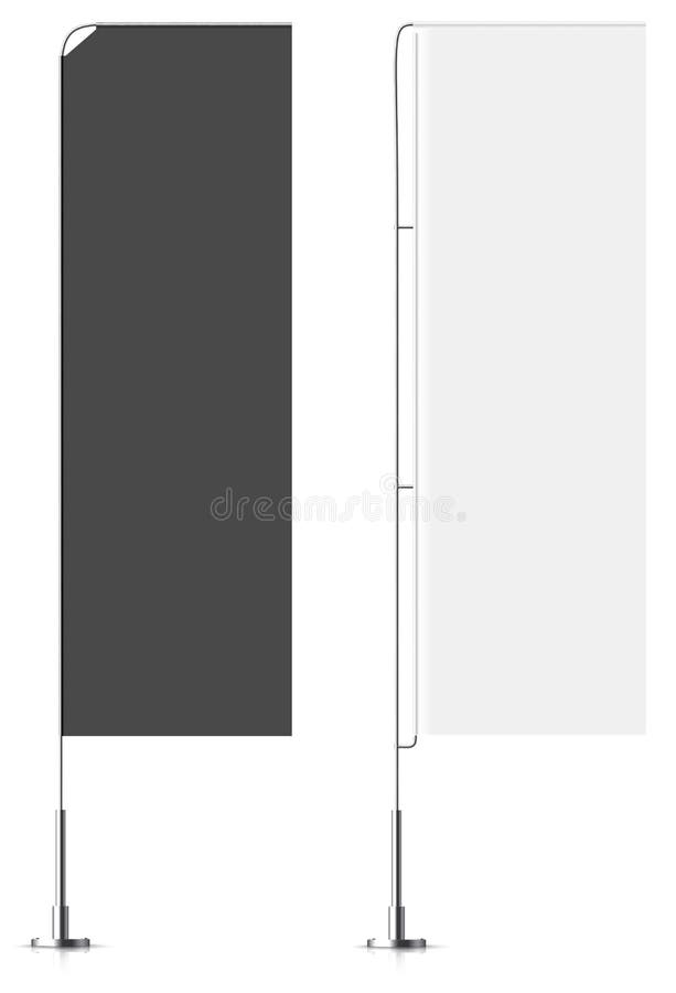 Banner Flag Templates. Banner Flag Mockups Set. Vector Mock-up ...
