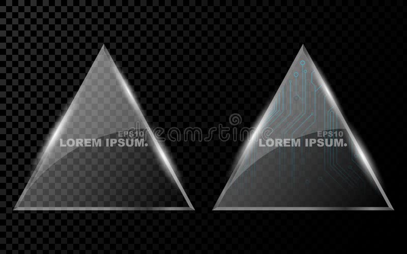A Banner from a Flat Realistic Triangle with Sharp Corners, a Hexagon ...