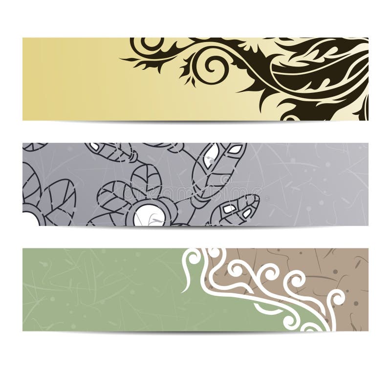 Banner with floral pattern stock vector. Illustration of flower - 26423148