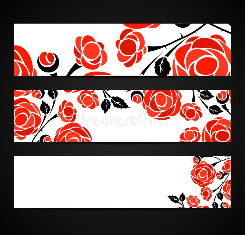 Banner with floral pattern stock vector. Illustration of colorful ...