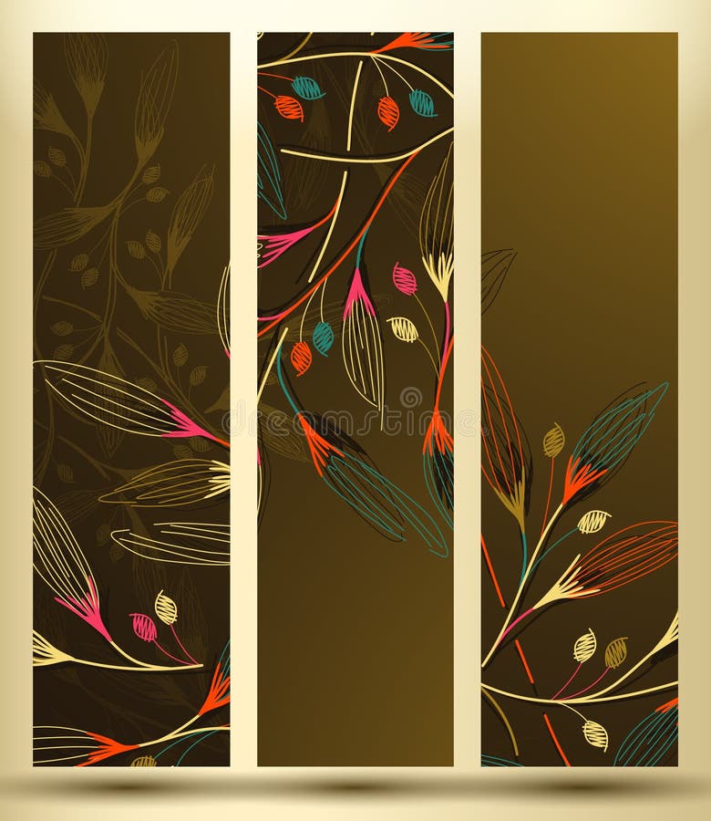 Banner with floral pattern stock vector. Illustration of design - 26714539