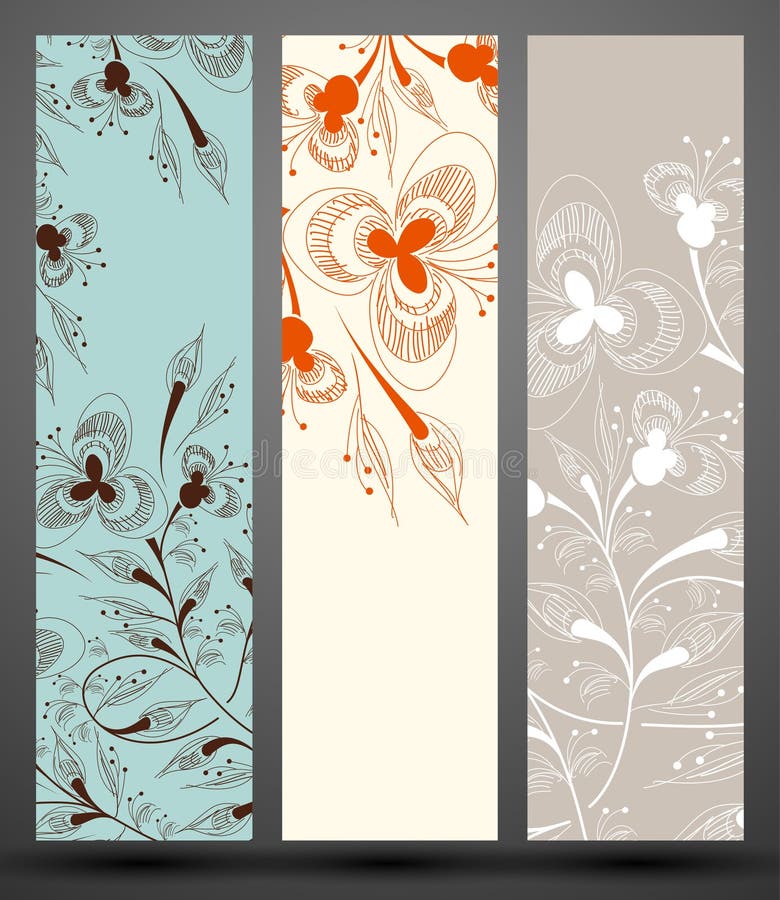 Banner with floral pattern stock vector. Illustration of pattern - 27026051