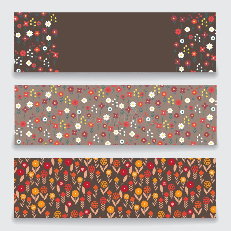 Banner floral pattern stock vector. Illustration of card - 87362607