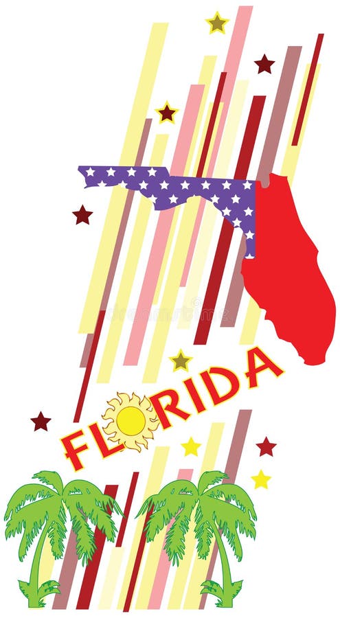 Welcome to florida stock vector. Illustration of palm - 53106341