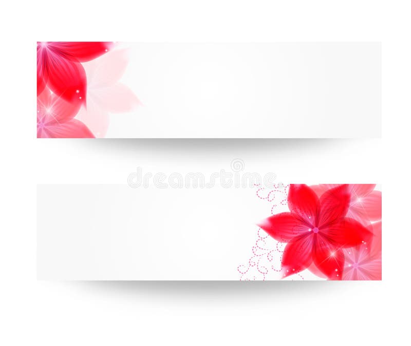 Banner with flowers stock vector. Illustration of element - 35678996