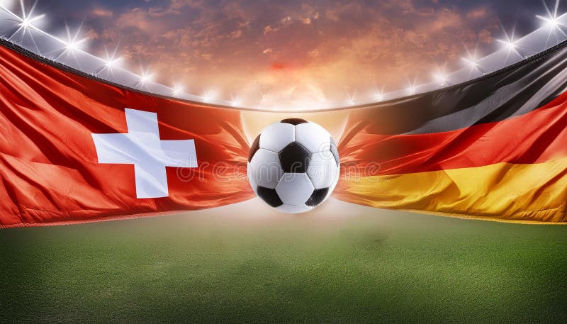 Banner Football Group Match Switzerland Vs Germany Stock Illustration ...
