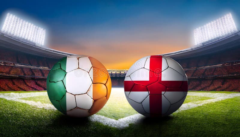 Banner Football Ireland Vs England Stock Illustration - Illustration of ...