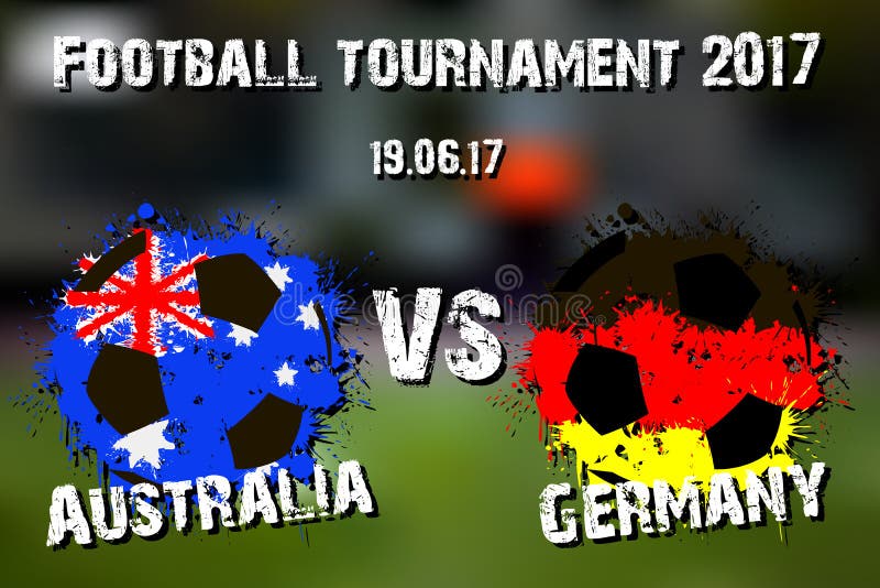 Banner Football Match Australia Vs Germany Editorial Stock Photo ...